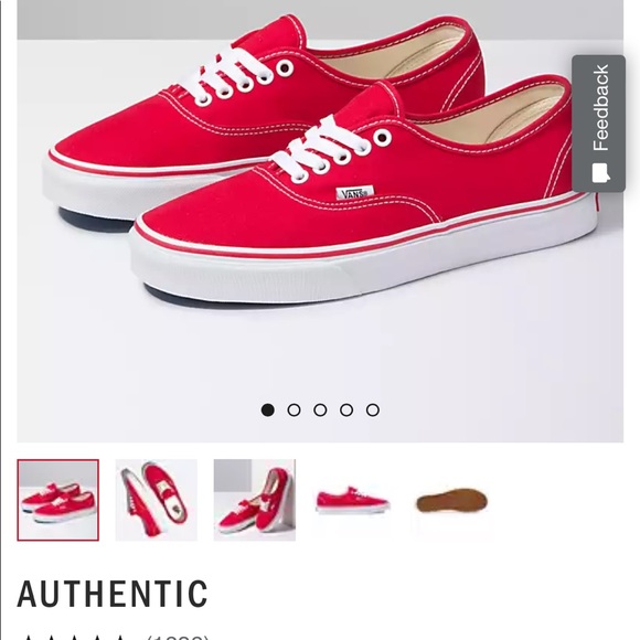 Vans | Shoes | Authentic Red Vans | Poshmark